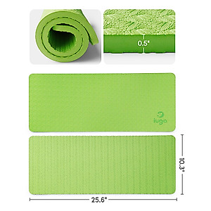 IUGA Yoga Knee Pads Cushion Non-Slip Knee Mat for Elbows Wrist Pain in Yoga Planks Floor Exercises Portable Extra-thick Cushioning 25''x10''x0.5''