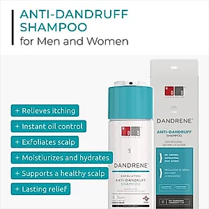DS Laboratories Dandrene Anti Dandruff Shampoo - Exfoliating Shampoo for Dry Itchy Scalp, Dandruff Scalp Treatment, Seborrheic Dermatitis & Psoriasis
