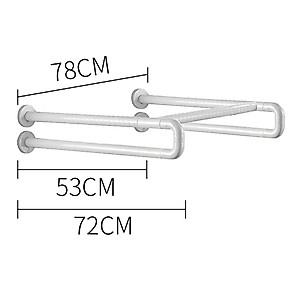 Grab Bars Handle Safety Support Hand Rails, Bathroom Stainless Steel Washbasin Grab Bar, Shower Grab Bar Nylon Outer Tube Elderly Disabled Wash Support Non-slip Rail Toilet Wash Basin Safety Handrail