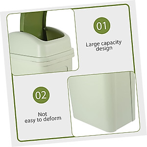 Shake Lid Trash Can Household Trash Can Thicken Garbage Bucket Plastic Trash Can Thicken Trash Bucket Restroom Trash Can Small Trash Can with Flip Lid Trash Cans with Lids Trashcan