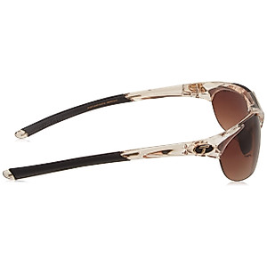 Tifosi Womens Wisp T-I905 Dual lens Sunglasses,Crystal Brown Frame/Brown Gradient, Ac Red, and Clear Lens,One Size