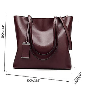 Women Top Handle Satchel Handbags Shoulder Bag Messenger Tote Bag Purse Faux Leather Tote Bag(Coffee)