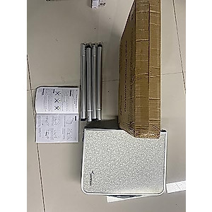 Sportneer Camping Table, Adjustable Height Small Folding Table with Mesh Layer Portable Camp Tables with Aluminum Legs for Outdoor Camp Picnic Beach BBQ Cooking (23.6" L x 15.7" W (3 Height))