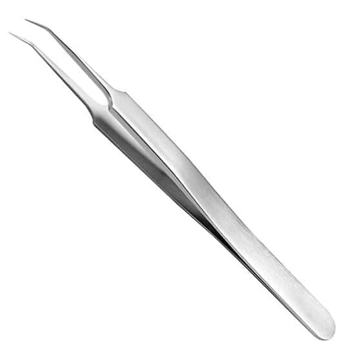 Cole-Parmer Essentials Precision Stainless Steel Tweezers, Bent Tips, 5B-SA, 110 mm