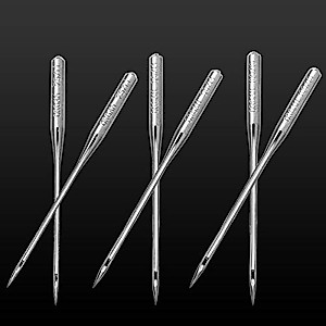 40 Pcs Home Sewing Machine Needles Size 75/11, 90/14, 100/16, Universal Sewing Needles, Flat Head Embroidery Machine Needles for Brother Singer Janome Sewing Machine