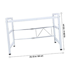 DOITOOL 1 PC Telescopic Shelf White Storage Shelf Racks for Storage Shelves Kickstand Bathroom Storage Stand Kitchenware Storage Holder Retractable Shelf Toiletries Desktop White Iron