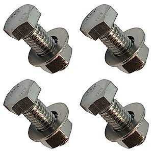 3/8" -16 x 2". 304-STAINLESS STEEL BOLTS, NUTS & WASHERS - 18-8 HEX HEAD Bolt - 304 Grade. General Purpose (10) Bolts + (10) Nuts + (10) Washers