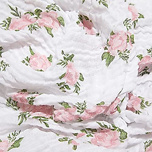 Mami 3 Pack Viscose Made from Bamboo Muslim Baby Swaddle Blanket, Soft Silky Swaddling Blankets Wrap for Newborn Infant, Large 47 x 47 inches (Baby Girl)