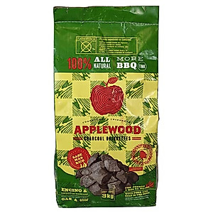 Billy Buckskin Co. Oak & Apple Charcoal Briquettes | Burns Hotter, Longer & Cleaner | 100% Natural Oak & Apple Wood | Prized Flavor Briquettes | Lights Easily | 6.5-Pound Bag