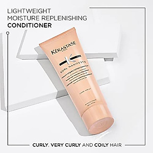 KÉRASTASE Curl Manifesto Hydratation Essentielle Conditioner, Lightweight Conditioner, Detangles, Smooths & Prevents Frizz for All Wavy, Very Curly & Coily Hair, 8.5 Fl Oz