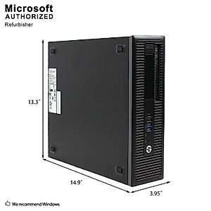 HP ProDesk 600 G1 Small Form Factor Desktop PC, Intel Quad Core i5-4570 up to 3.6GHz, 16G DDR3, 240G SSD 1T HDD, WiFi, BT 4.0, DVD, Windows 10 64 Bit-Multi-Language Supports En/Sp/Fr(Renewed)