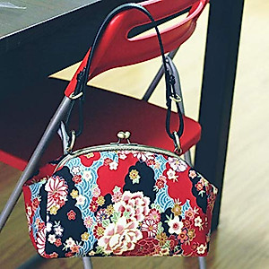 LoveinDIY Cotton Fabric Yard Sewing Patchwork Fabric Japanese Kimono Printed Fabric, Japanese Traditional pattarn, for Your Hand Making, Blue Flowers