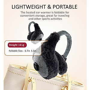 Aroma Season Heated Earmuffs Men & Women, Heated Ear Warmer for Hiking, Running, Walking, Skiing, Camping, 30 Min Auto-off