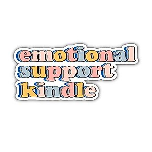 Miraki Emotional Support Kindle Stickers, Kindle Stickers, Funny Stickers, Mental Health Stickers, Water Assitant Die-Cut Vinyl Stickers Decals for Laptop, Phone, Guitar, Water Bottle