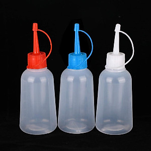 RAYNAG 100ml Clear Plastic Bottles with Applicator Tip & Attached Cap, 12 Pack Squeeze Bottles for Storing Acrylic Paint Pouring, Glue, Crafts Projects