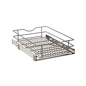 Knape & Vogt Simply Put 14.5-in W x 5.7-in H Metal 1-Tier Pull Out Cabinet Basket