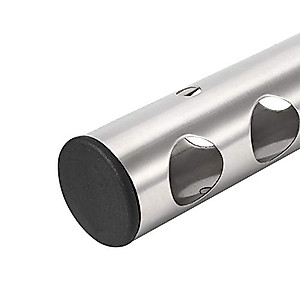 8 Holes Wall Mounted Wine Holder, Stainless Steel Wine Bottle Shelf with Installation Accessories, Barrel Stave Vertical Red Wine Bottle Rack, for Household Bar Supplies