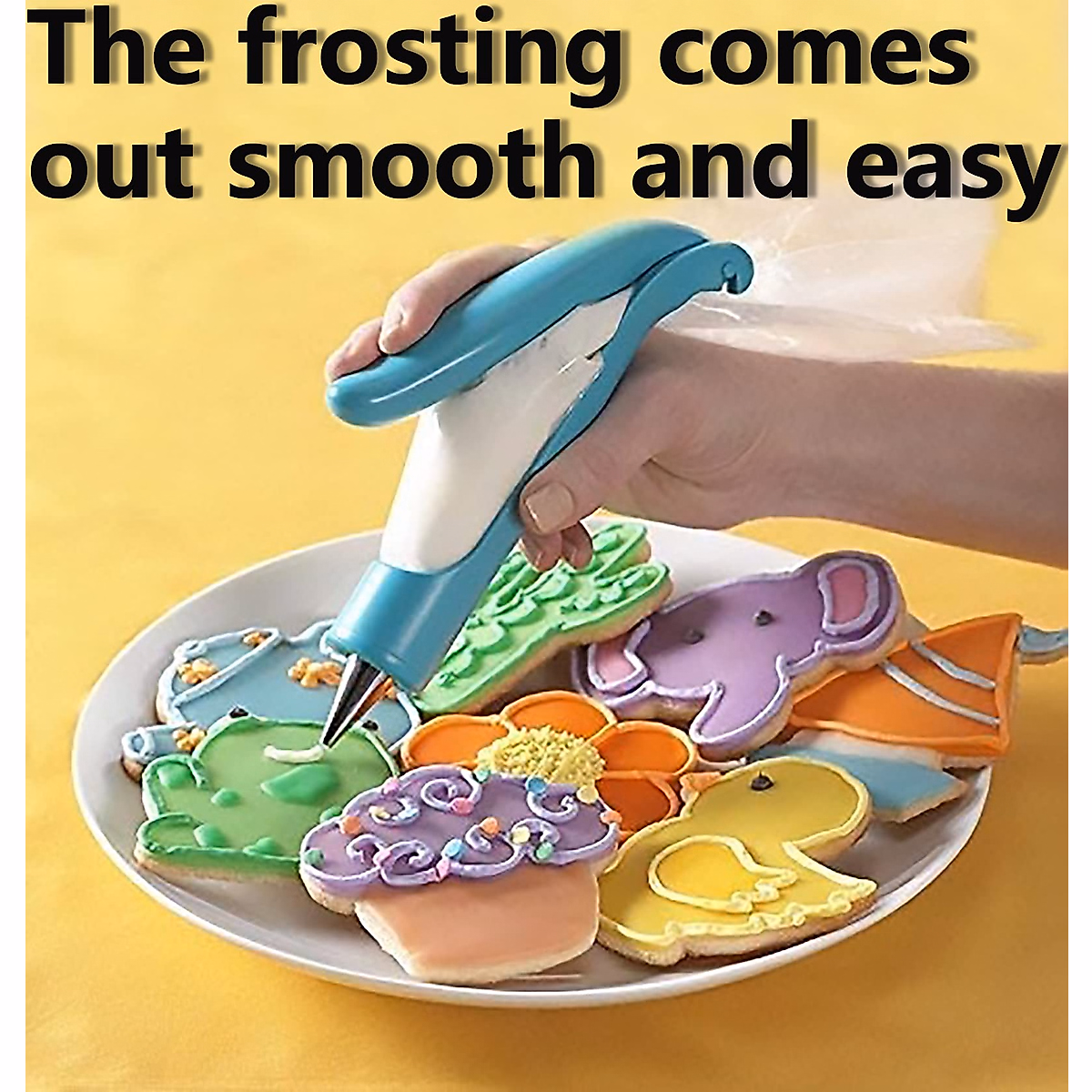 Cake Decorating Pen Tool Kit Pastry Bag DIY Cake Deco Tools Kit Pastry Icing Pen Piping Kit Bags(Blue)