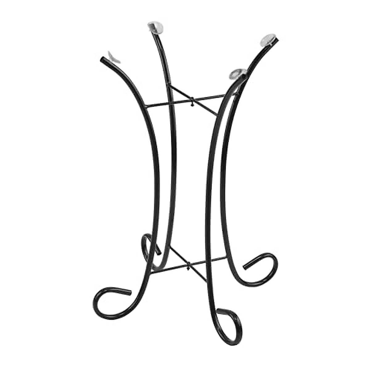 Alpine Corporation KPP160 Birdbath Metal Stand, 25 Inch Tall, 18"L x 18"W x 23"H, Black