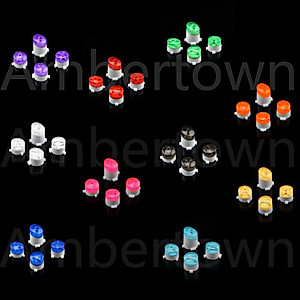 Bullet Buttons ABXY Mod Kit Levers Joystick for Xbox One S Slim Elite Controll Replacement (Clear Purple)