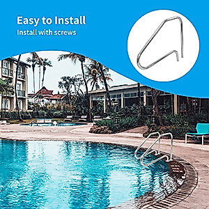 HECASA Pool Handrail Grab Rail Railing 37" Tall Swimming Pool Hand Rail ...