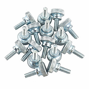 30Pack M4x10mm Thumbscrew Threaded Knurled Grip Knobs Thumb Screw, Flat Knurled Head Fully Threaded Thumbscrews Bolts Fastener, Vesa Screws, Monitor Mount Screws for TV and Monitor Mount