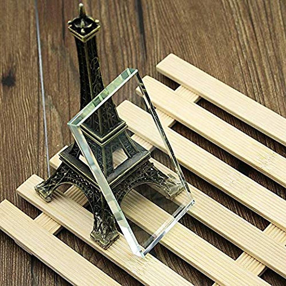 Pro Nail Art Painting Color Toning Glass Board Makeup Palette Eyelash Extension Adhesive Glue Pallet Glass Palette Stand（2 x 4 Inch ）