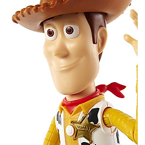 Mattel Disney Pixar Toy Story Action Figure, Posable Woody Collectible Toy in Signature Sheriiff Look with Removable Hat, 9.2-inch