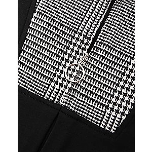 Timeson Tunic Sweaters for Women,Cowl Neck Tunics Tops for Leggings for Women Fashion Plaid Ladies Sweatshirts Women's Thick Fall Winter Dressy Shirts Plus Size Black Christmas Top Maternity Swing