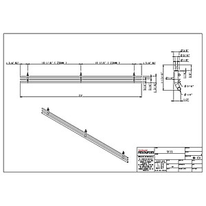 Satin Nickel 23" Shoe Fence for Shelving