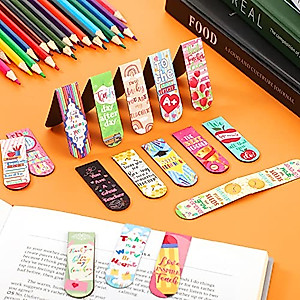 32 Pcs Teacher Magnetic Bookmarks Teacher Appreciation Bookmark Page Clips Graduation Christmas Gifts Bookmark for Teachers Office Supplies(Cute)