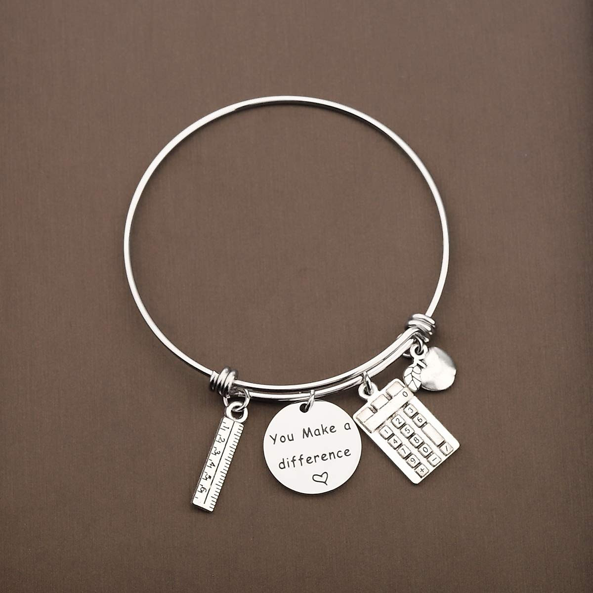 TGBJE Math Teacher Gift You Make A Difference Bracelet Math Teacher Thank You Gift Math Instructor Gift Mathematician Gift (Math Teacher)
