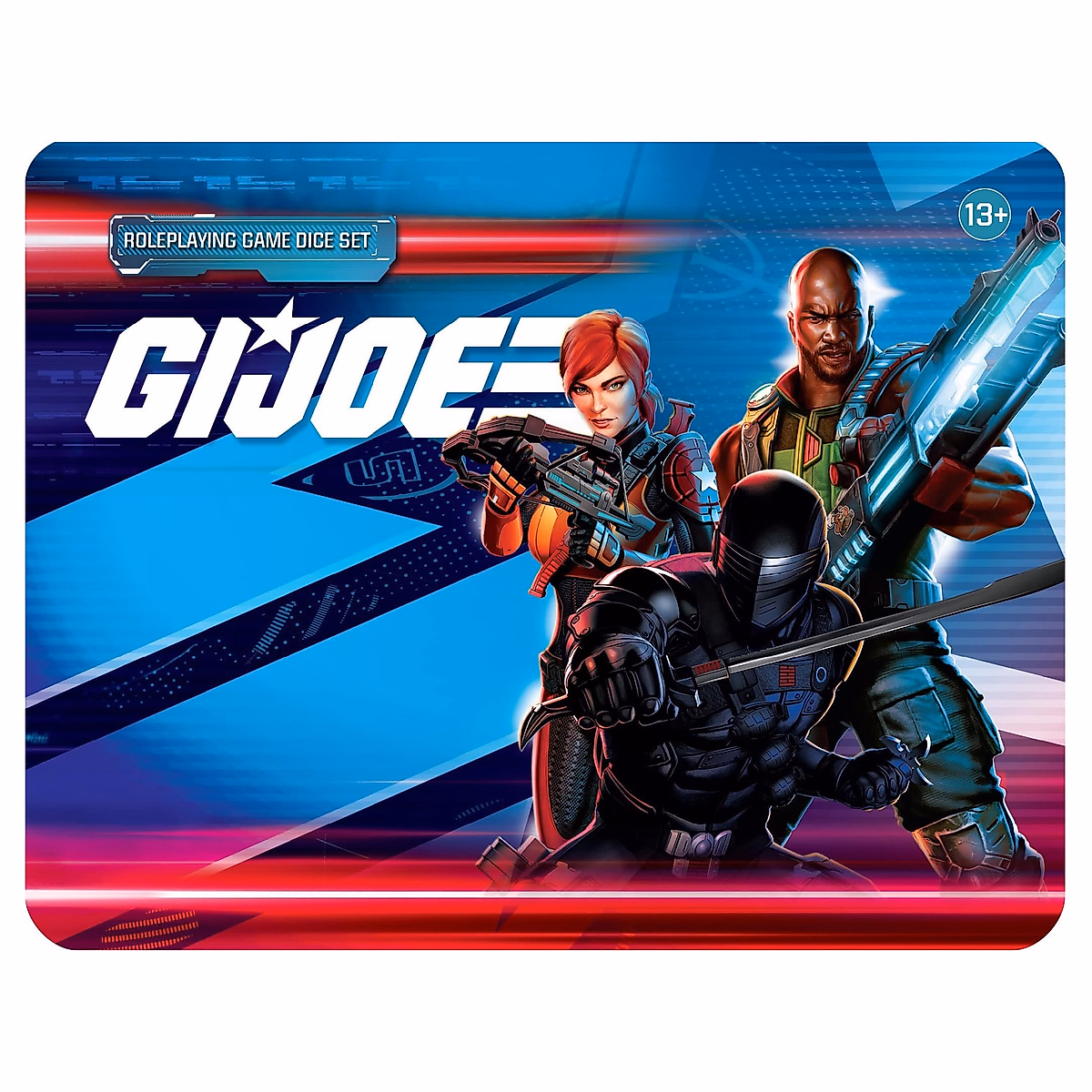 Renegade Game Studios G.I. Joe Roleplaying Game Dice Set, Specialty Dice, 2 d20 , 1 d12, 1 d10, 1 d8, 1 d6, 1 d4 , 1 d2 Coin