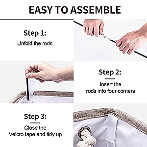 LANSCARE 72L Laundry Baskets Quality Hampers For Laundry Large Capacity Collapsible Dirty Clothes Hamper With Lid Handles Liner Removable Bag Slim Free Standing Dorm Room Essentials