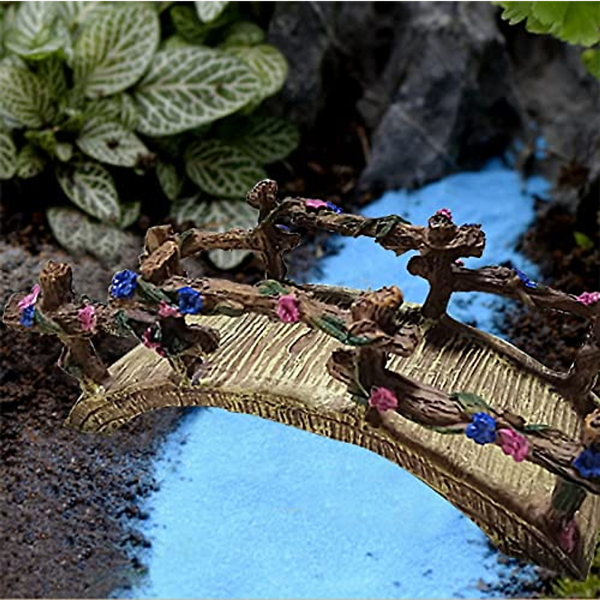 MUAMAX Miniature Garden Bridge Resin Craft Cute Fairy Bridge Little Artificial Bridge Micro Landscape Garden Bridge Fairy Garden Bridge for Dollhouse Ornament