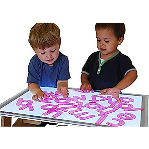 TickiT SiliShapes Trace Alphabet - Set of 26 - Transparent Silicone Letters With Traceable Broken Lines and Directional Arrows - Lowercase - Teach Letter Recognition and Formation