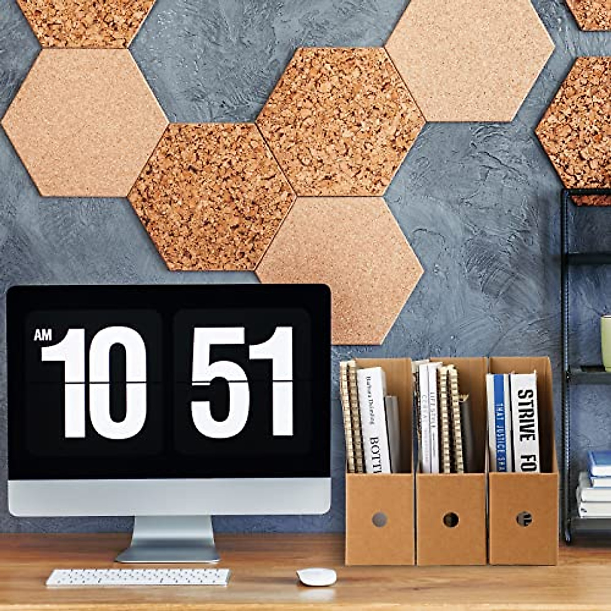 24 Pcs Magazine Holder Magazine File Holder Paper Folder Document Magazine Organizer Desk Magazine Storage Box Cardboard Book Bins for School Office Desk Supplies, 10.6 x 10.2 x 3.5 Inch（Brown）