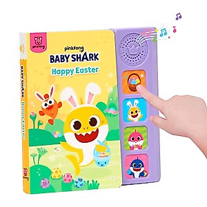 Baby Shark Happy Easter 4 Button Sound Book, Baby Shark Children's Easter Books, Interactive Learning Books For Toddlers, Learning & Education Toys, Baby Shark Seasonal Gifts For Babies