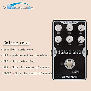 Caline CP-26 Snake Bite Acoustic Guitar Electric Effects Pedal Reverb Delay Digital Analogy Multi Distortions True Bypass Black