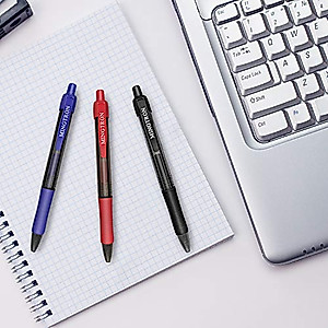 mingtron Gel Pens, 100 Pack Black Pens Fine Point, No Smear Ink Pens for Left Hand, Click Pens Bulk, Retractable Rollerball Pens for Smooth Writing, 0.5MM, Black Ink