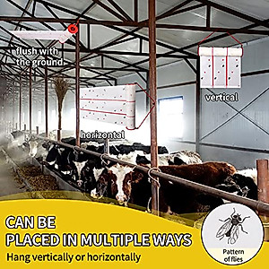 Giant Fly Traps Sticky Fly Trap Roll 30 Feet MAX Strength Fly Catcher, Non Toxic, Poisonous Bug Insect Sticky Flies and Other Bugs, Indoors & Outdoors 1PCS, white