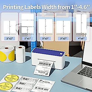 Bluetooth Thermal Label Printer, Phomemo Wireless 4x6 Shipping Label Printer for Shipping Packages, High Speed Desktop Label Maker for Small Business, Compatible with Amazon, Etsy, Ebay, USPS, Shopify