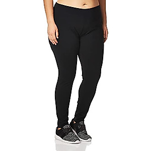 Hanes Women's Cotton Leggings Q71129 1 Pair, Black, Medium