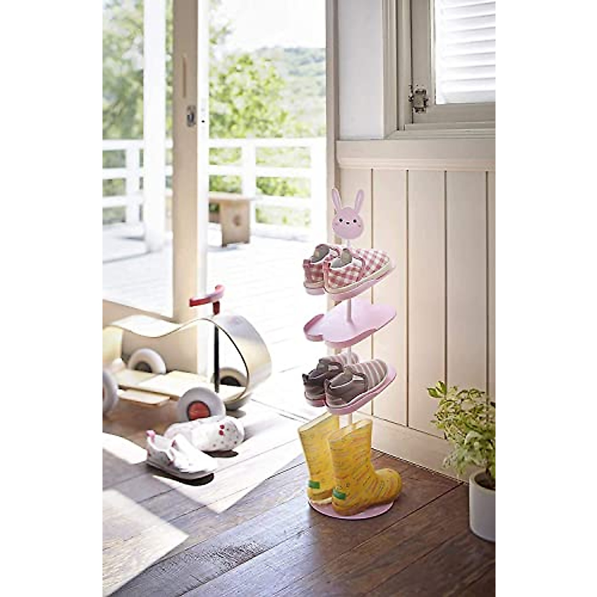 Nobrand Children’s Shoe Rack, Kid’s Shoe Organizer, Kid Children Cartoon Animal Pattern Shoe Rack Holder Stand Storage Organizer toddler shoe storage kid’s shoe rack(rabbit)