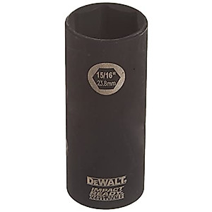 DEWALT IMPACT Socket, Deep, SAE, 1/2 Inch Drive, 15/16 Inch (DW22932)