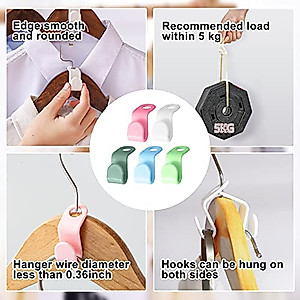 Mlurcu Hanger Hooks Clothes Hanger Connector Hooks 100Pcs Space Saving Hanger Hooks Heavy Duty Cascading Hanger Extender Hooks for Closet Organizer Magic Multipurpose Hanger Hooks for Closet Wardrobe