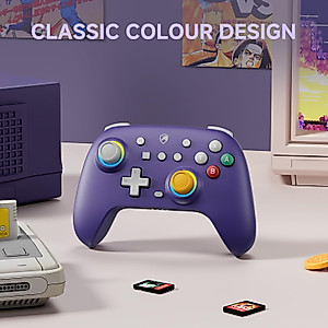 ECHTPower Wireless Switch Controller, Switch pro Controller for Nintendo Switch/Lite/OLED Controller, Gaming Controller with Hall Effect Joysticks, Wake-up, Programmable, 6 Axis Gyro, Turbo