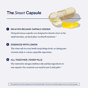 Ritual Prenatal Vitamin: Folate & Choline for Neural Tube Support, Omega-3 DHA for Fetal Brain Development, Iron, Calcium-Helper D3 & K2, Non-GMO, Citrus Essenced, 30 Day Supply, 60 Vegan Capsules