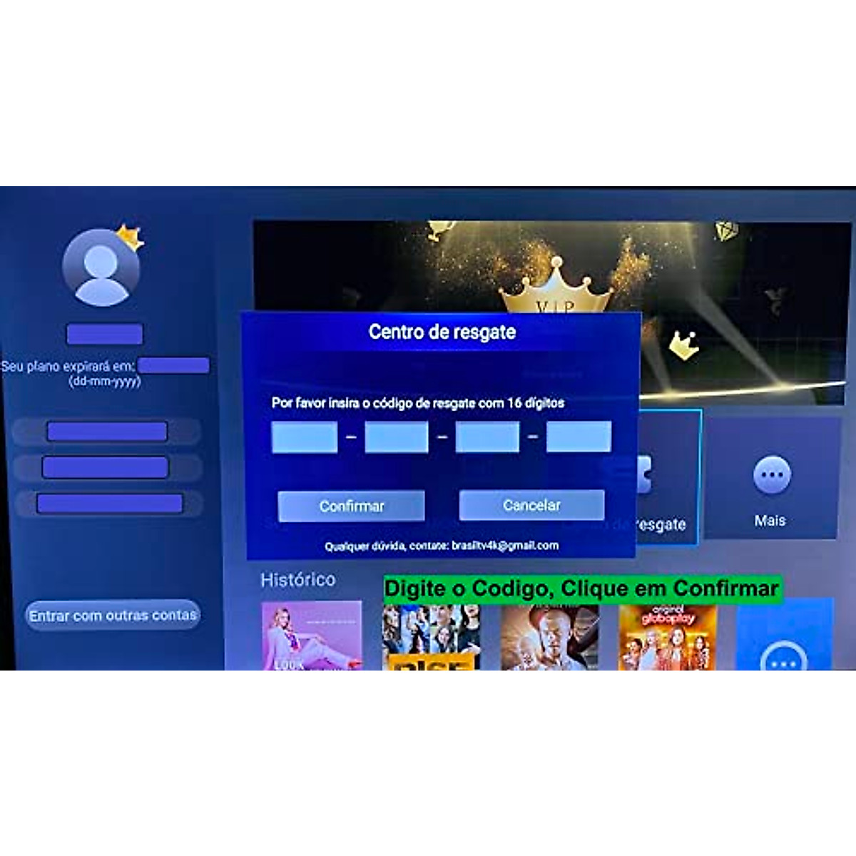 IPTV Brasil TV Brazil Renew Code One Year of TV Movies Channel Service Privileges Compatible with Aplicativo Brasil TV A1/2/3, Hbox 6/7, A1/2/3, HTV 3/5/7