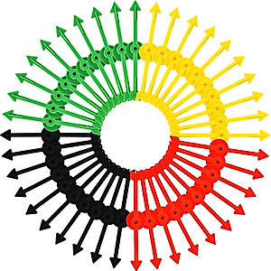 Tatuo 40 Pieces 4 Inch Game Spinner Plastic Arrow Spinners Board Magnetic Arrow Toys for Party School Home Usingboard Spinner 4 Colors